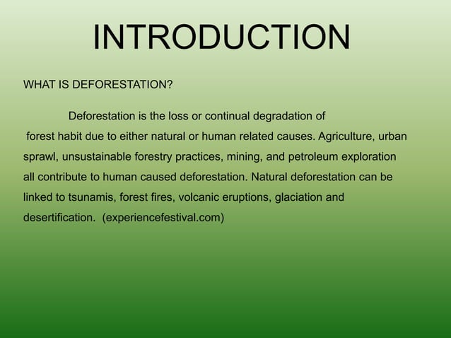 Deforestation Power Point | PPTX | Environment | Science