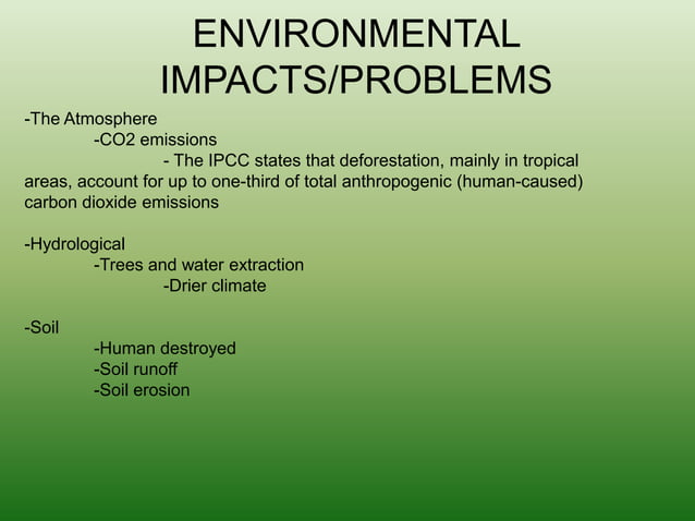 Deforestation Power Point | PPTX | Environment | Science