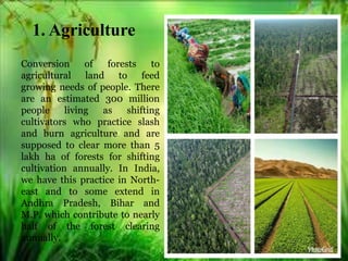 Deforestation in India ; causes and consequence | PPT