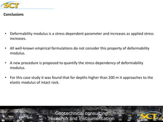 Deformability modulus of jointed rocks, limitation of empirical methods ...