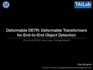 Deformable DETR Review [CDM] | PPT | Free Download