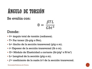 Deformaciones y esfuerzos en secciones no circulares | PDF