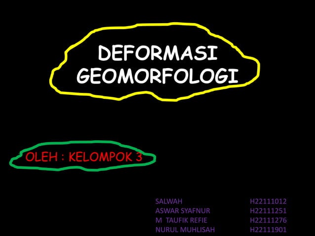 Deformasi geomorfologi | PPTX