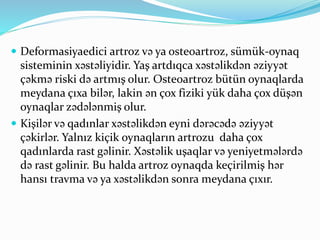 Deformasi̇yaedi̇ci̇ osteoartroz | PPTX