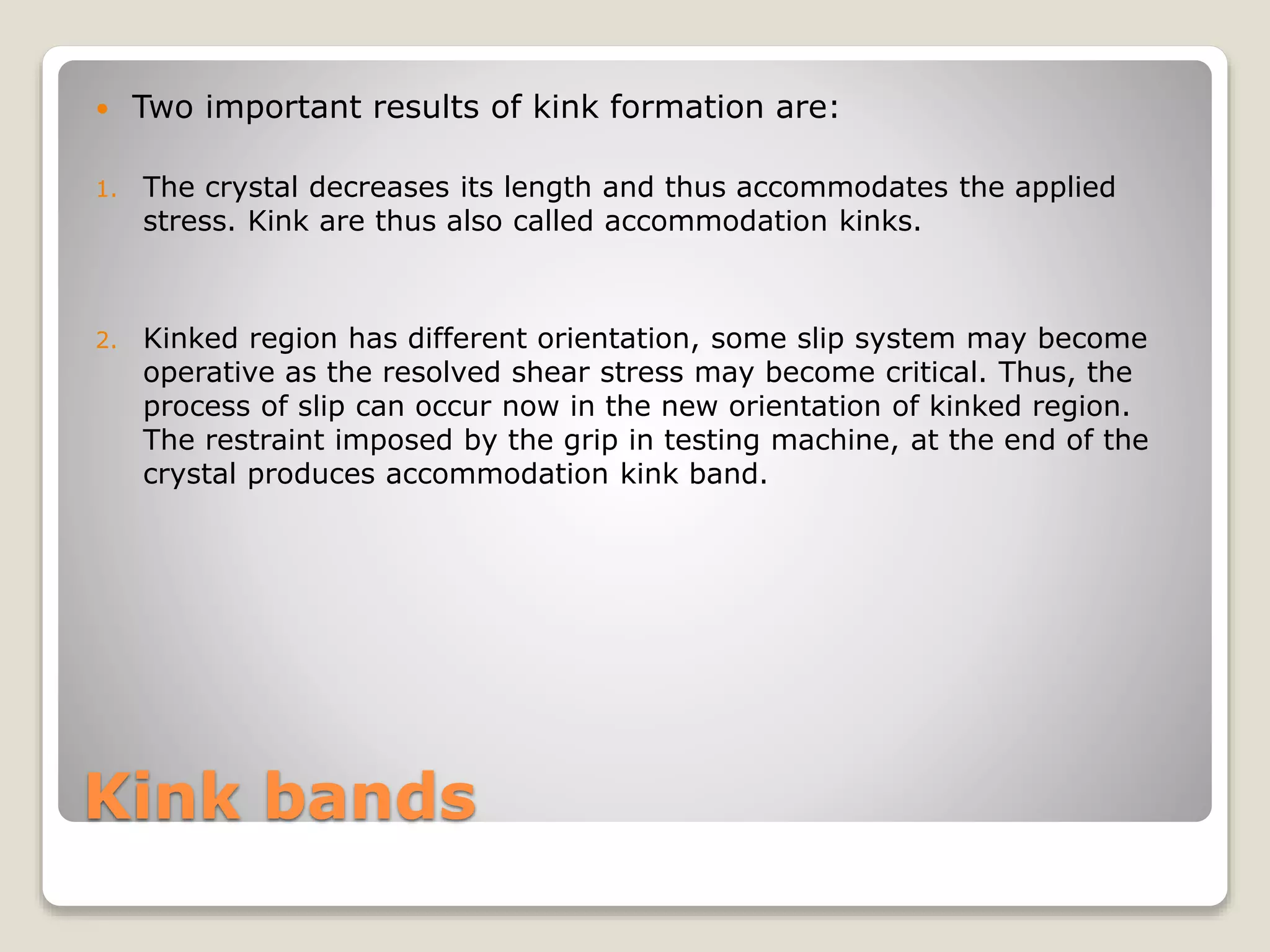 Deformation and kink bads | PPT
