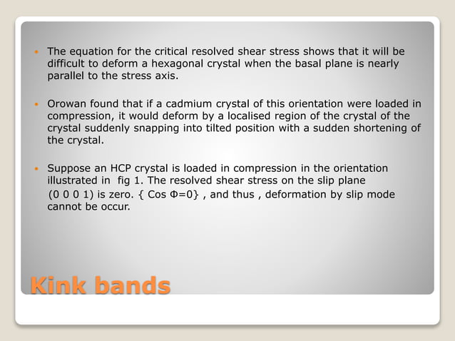 Deformation and kink bads | PPT