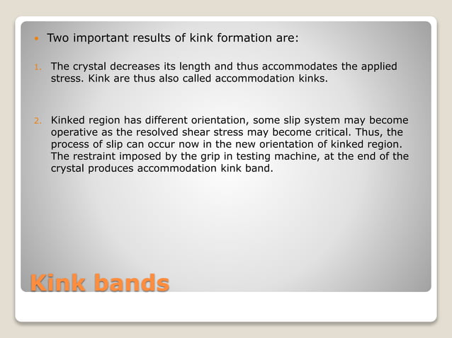 Deformation and kink bads | PPT