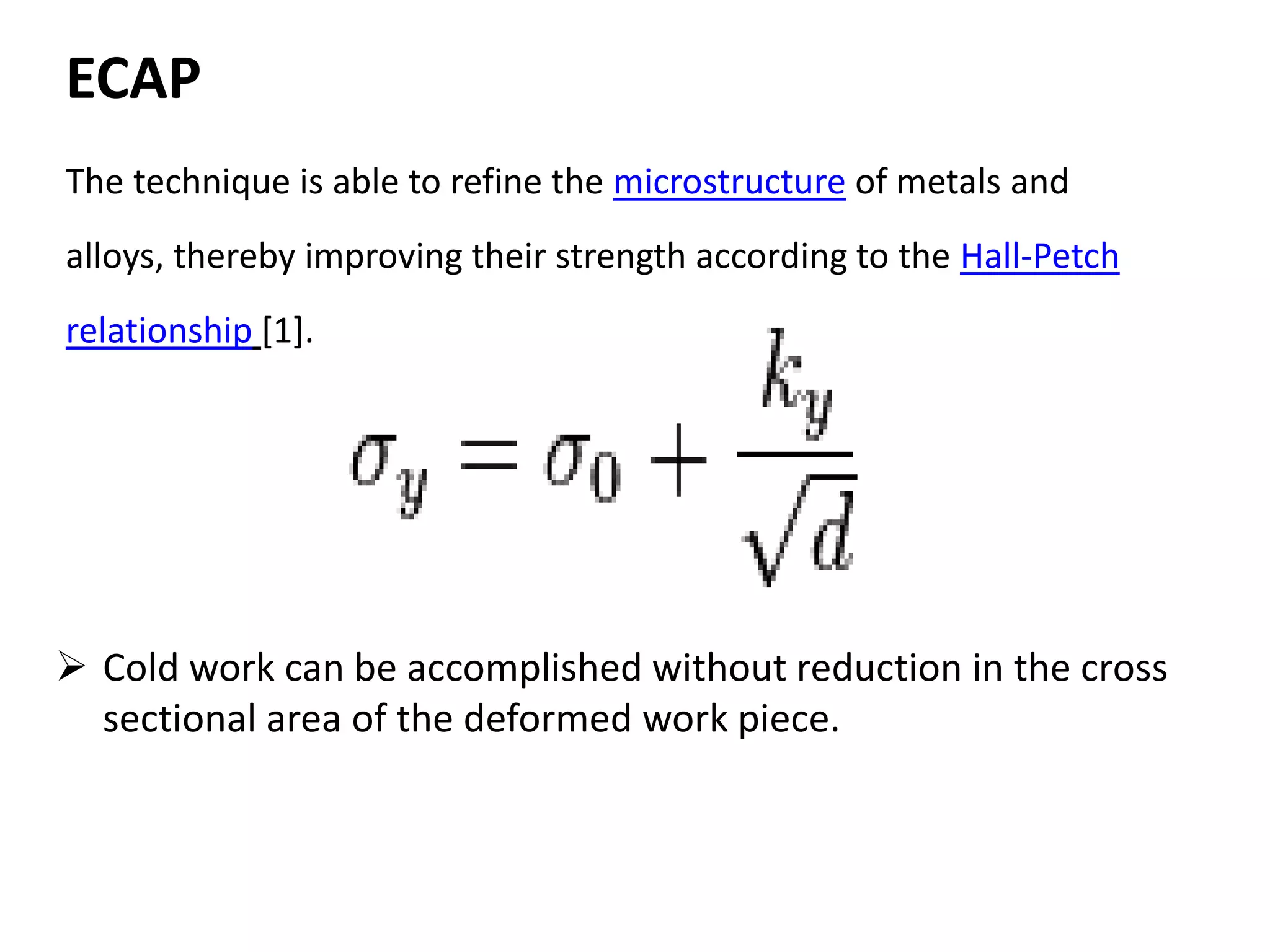 Equal Channel Angular pressing (ECAP) | PPT