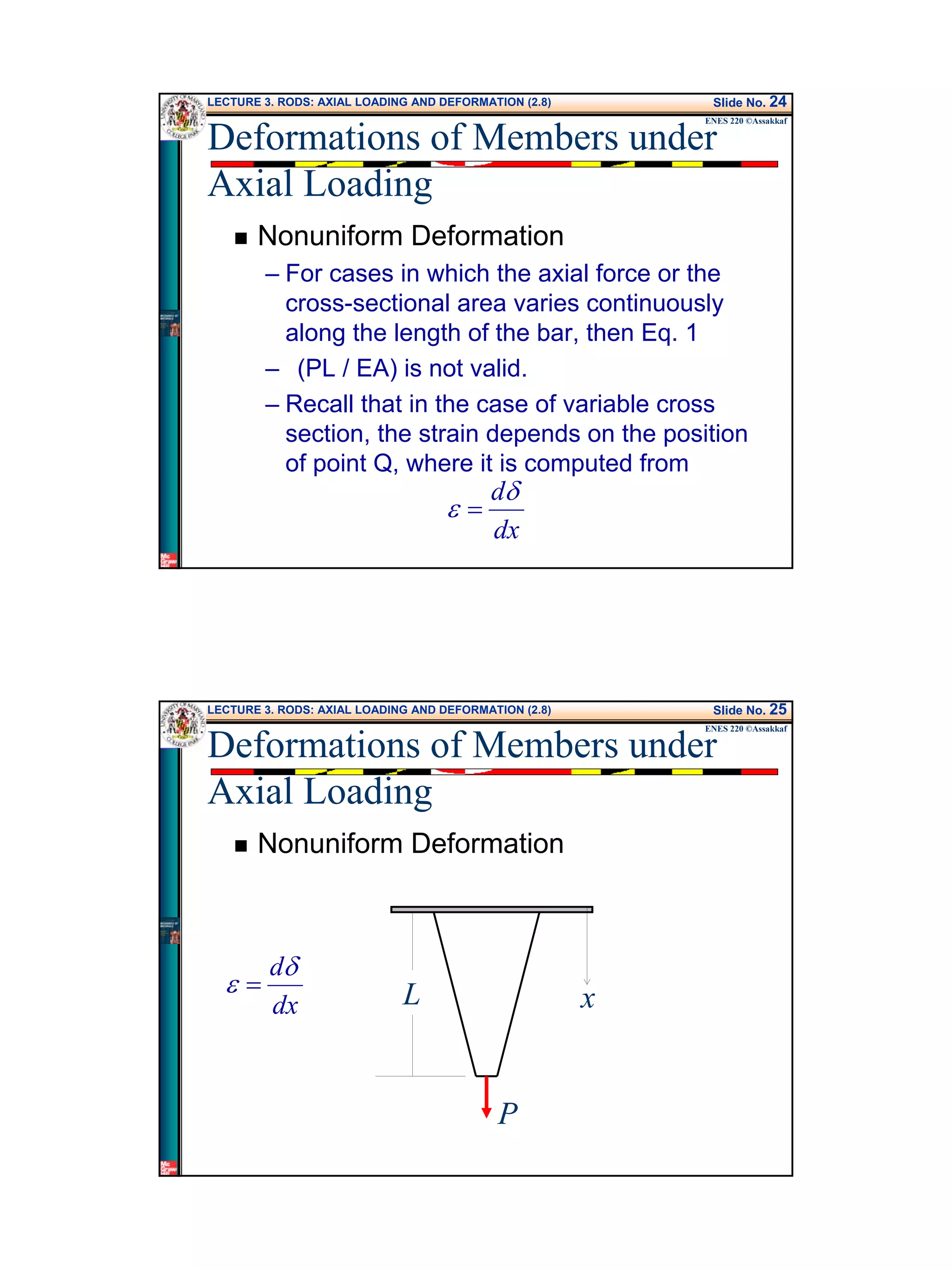 Deformation of members under axial loading | PDF