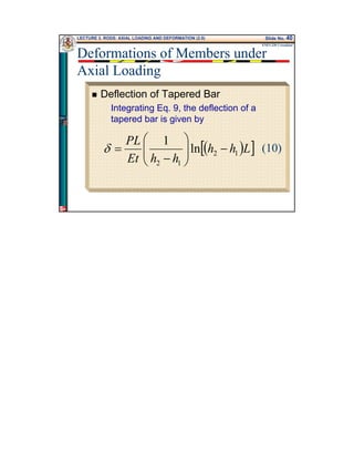 Deformation of members under axial loading | PDF