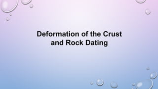 DEFORMATION OF ROCKS and the processes in its changes in structure | PPTX