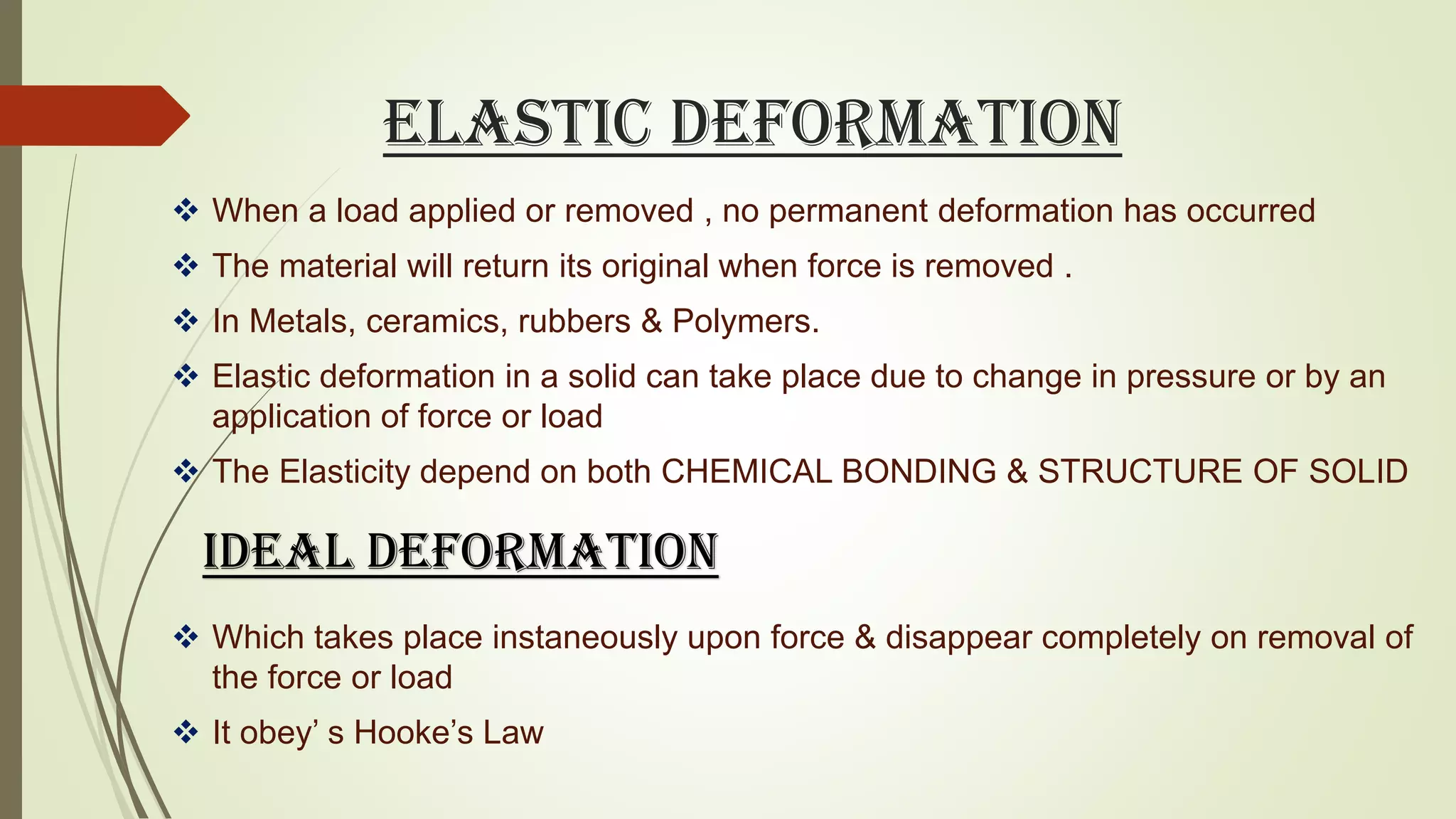 Deformation of Solid | PDF