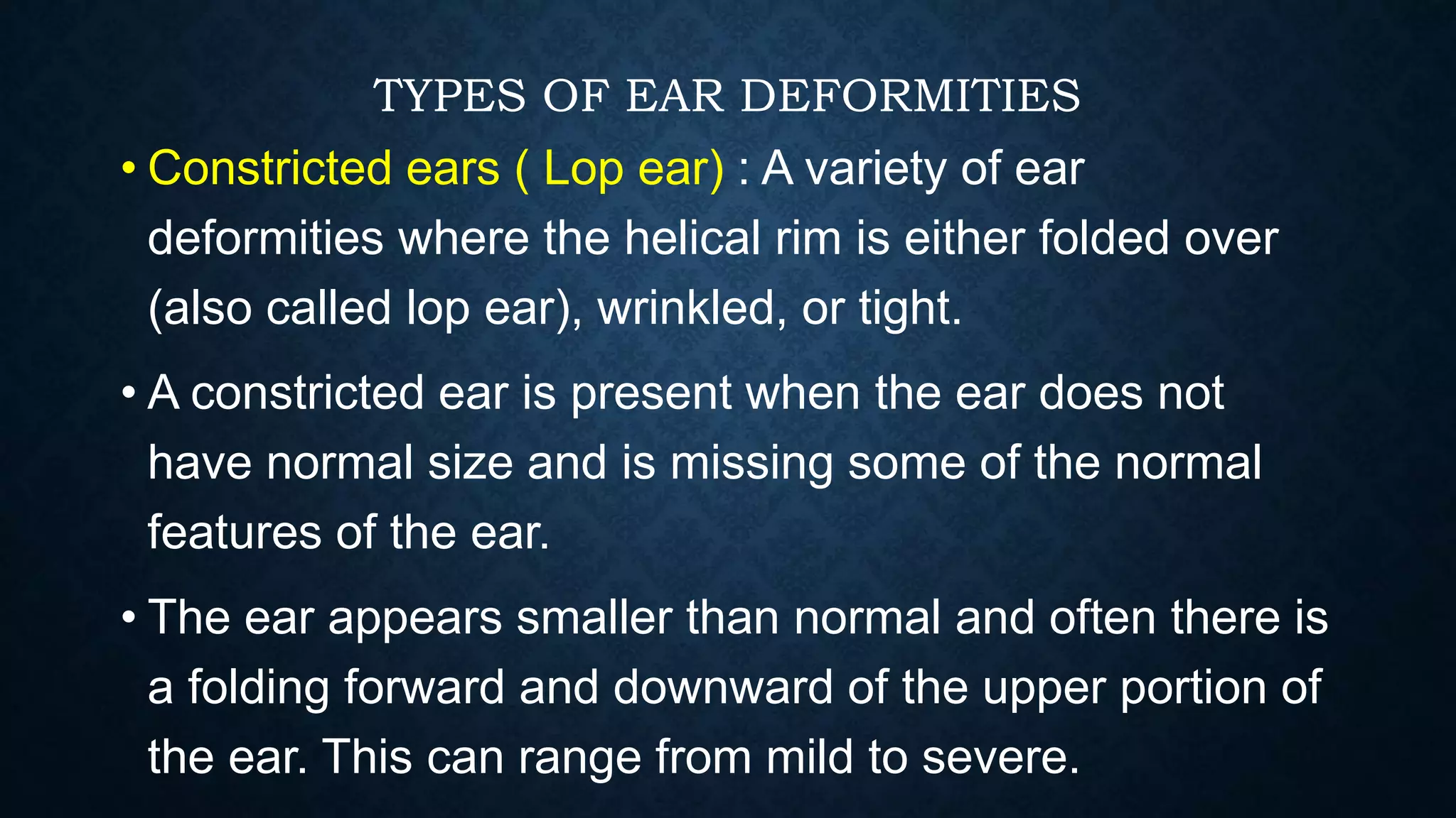 Deformities of ear | PPTX
