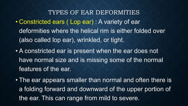 Deformities of ear | PPTX