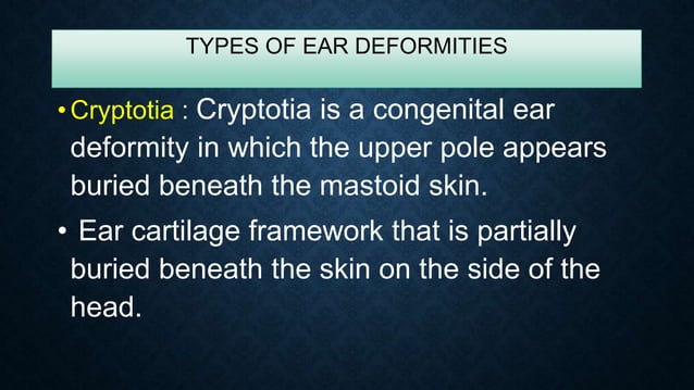 Deformities of ear | PPTX