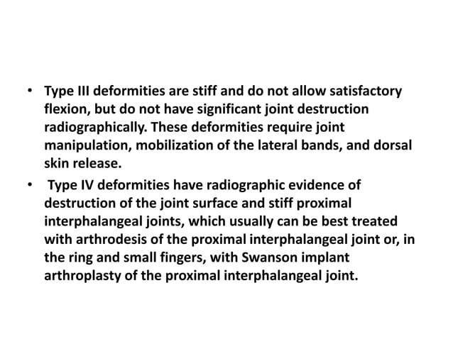 Deformities of hand in rheumatoid arthritis | PPTX
