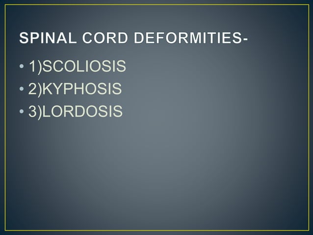 Deformities of spine | PPTX | Physical Therapy | Wellness
