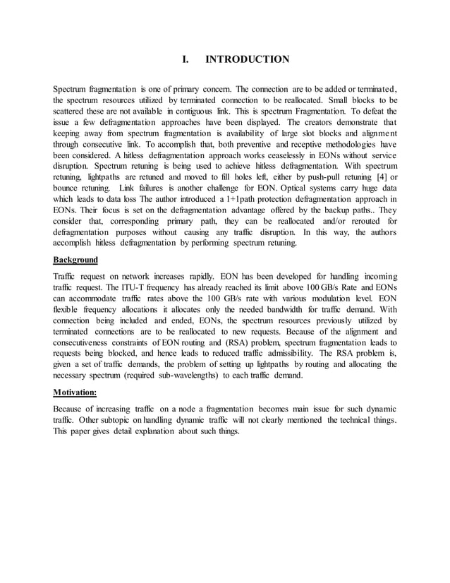 Dynamic fragmentation using path exchange scheme in EON | PDF