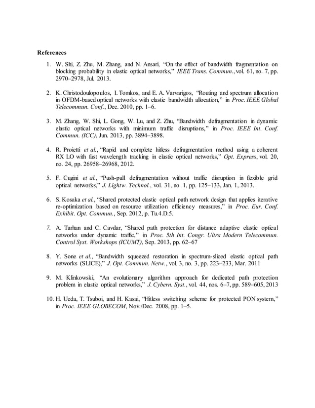 Dynamic fragmentation using path exchange scheme in EON | PDF