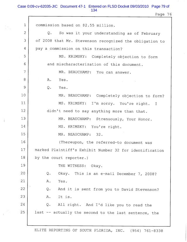 Andrew Defrancesco Deposition Transcript