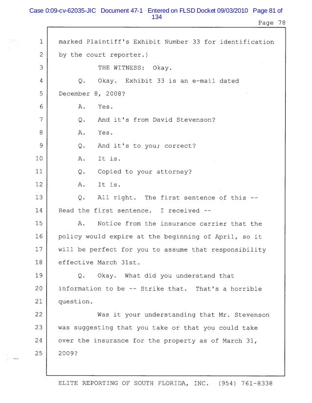 Andrew Defrancesco Deposition Transcript