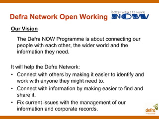 Defra Network Open Working - a CloudStore case study | PPT
