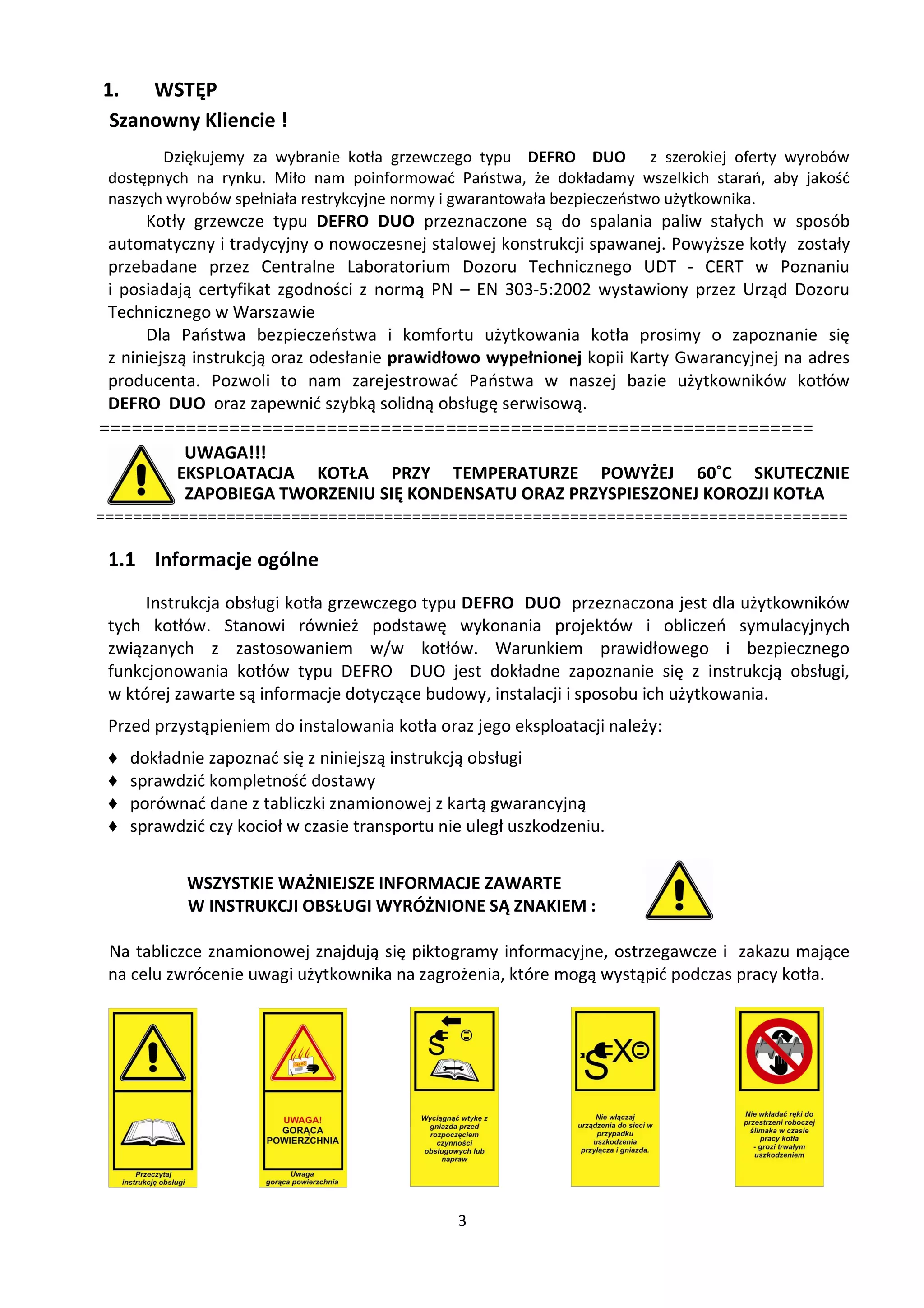 Defro Duo - instrukcja obsługi | PDF