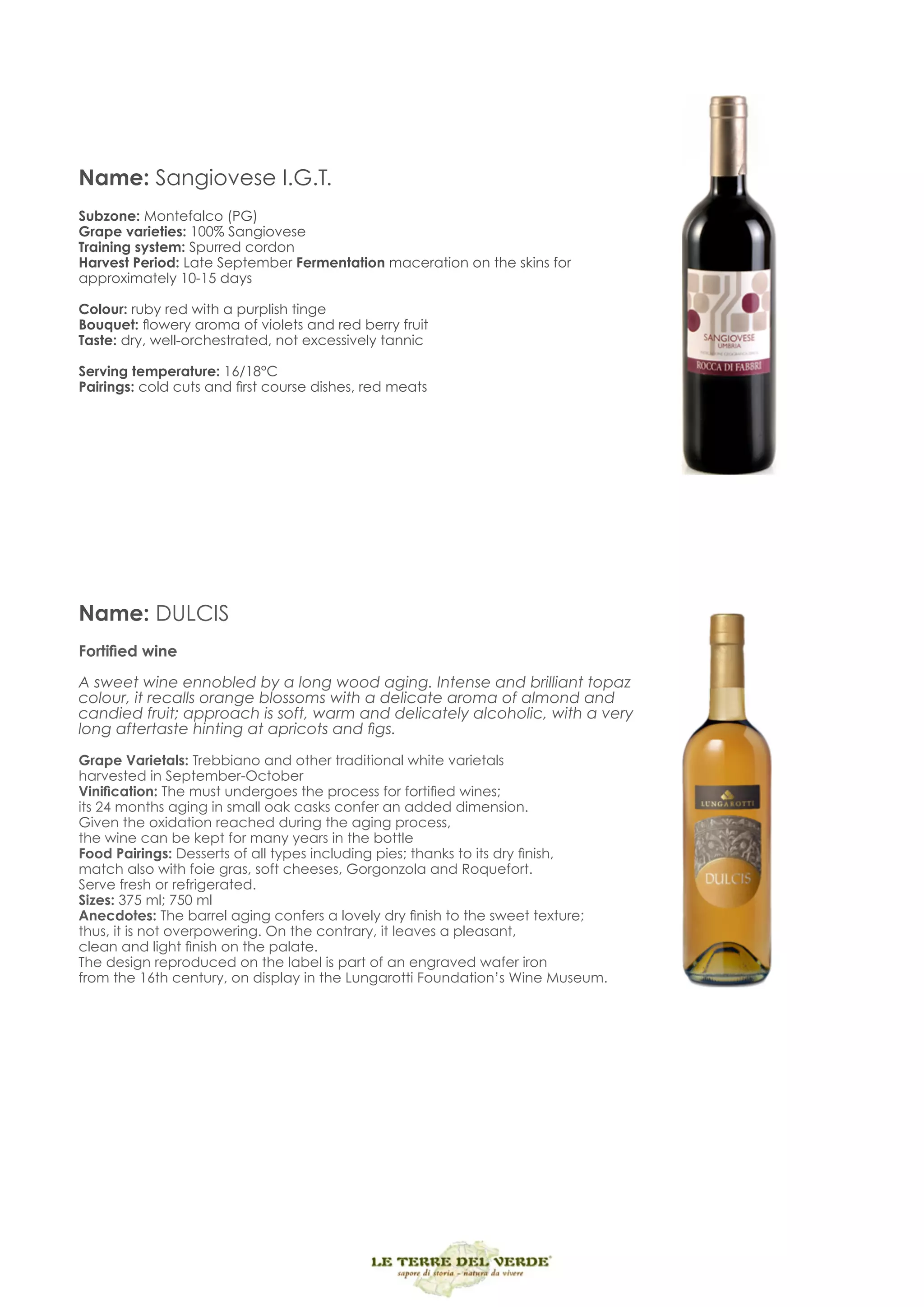 5 nights Sample culinary tour in Le Terre del Verde B2B service | PDF