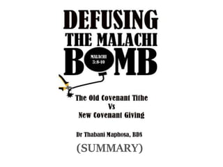 Defusing the Malachi Bomb Summary | PDF