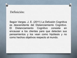 Defusion cognitiva | PPTX