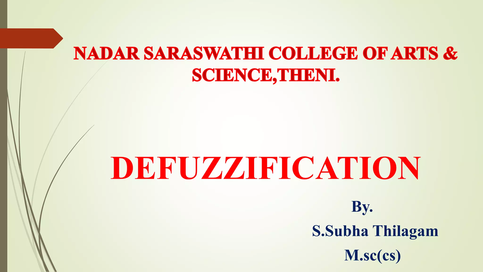 Defuzzification | PPTX