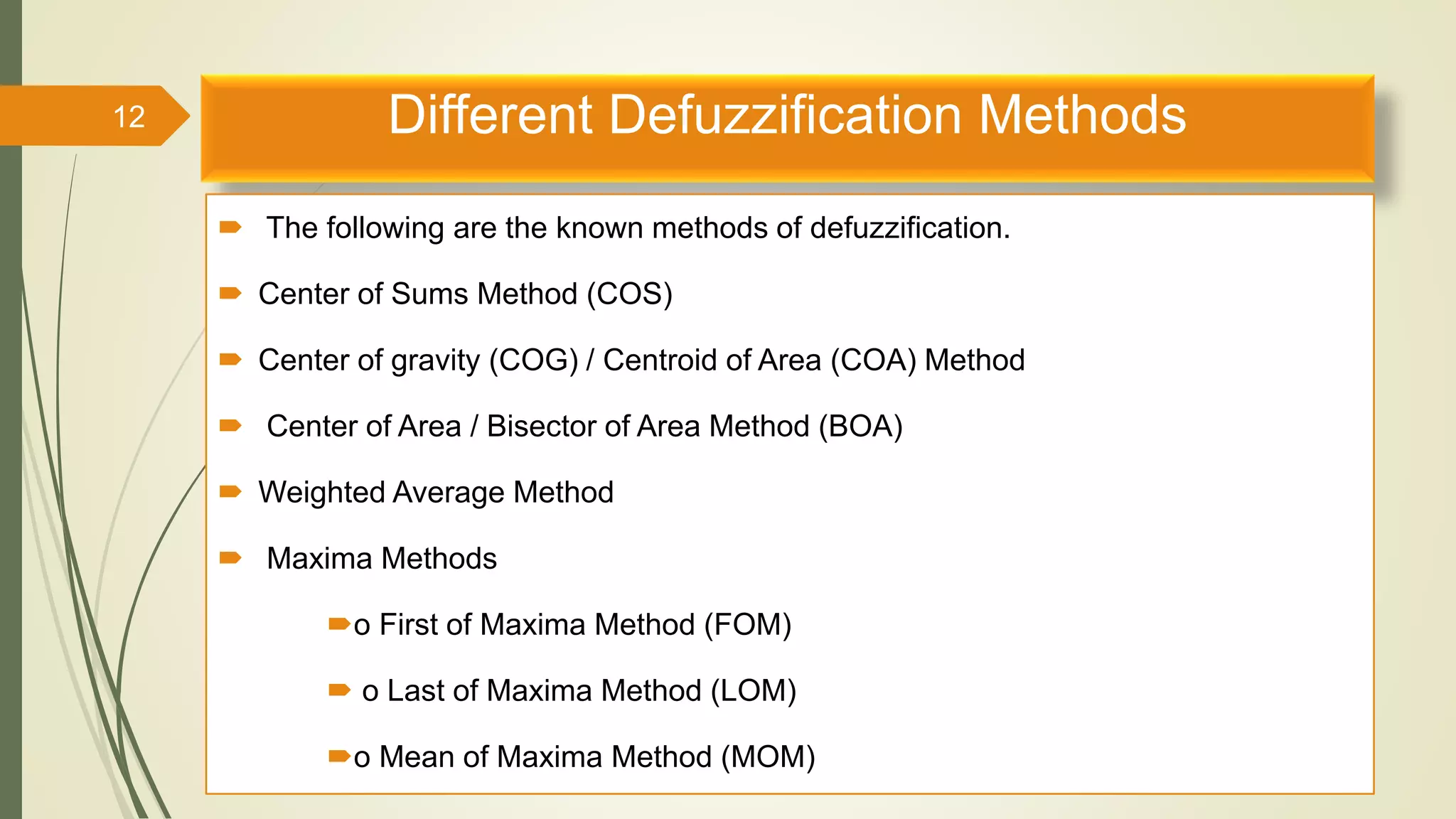 Defuzzification | PPTX | Science
