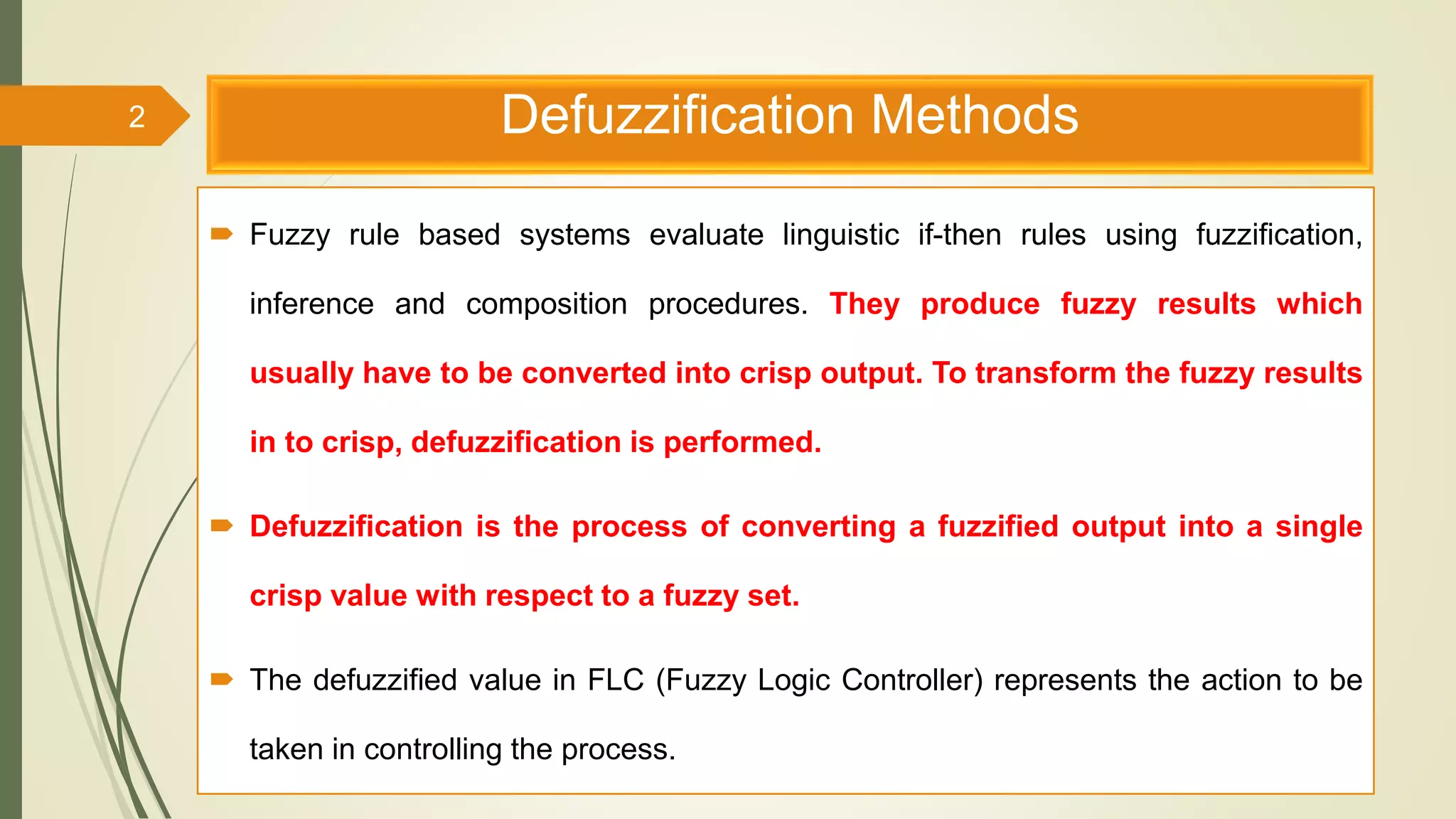 Defuzzification | PPTX | Science