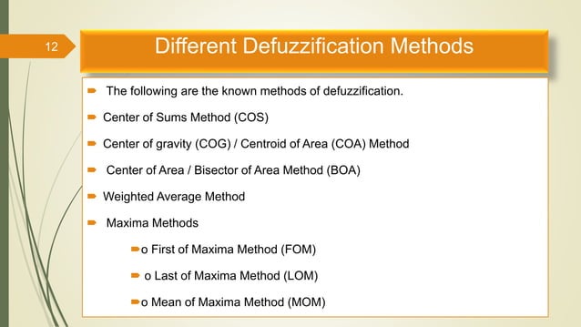 Defuzzification | PPTX | Science