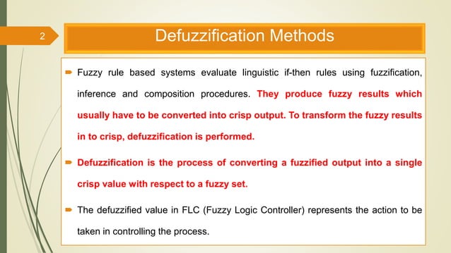 Defuzzification | PPTX | Science