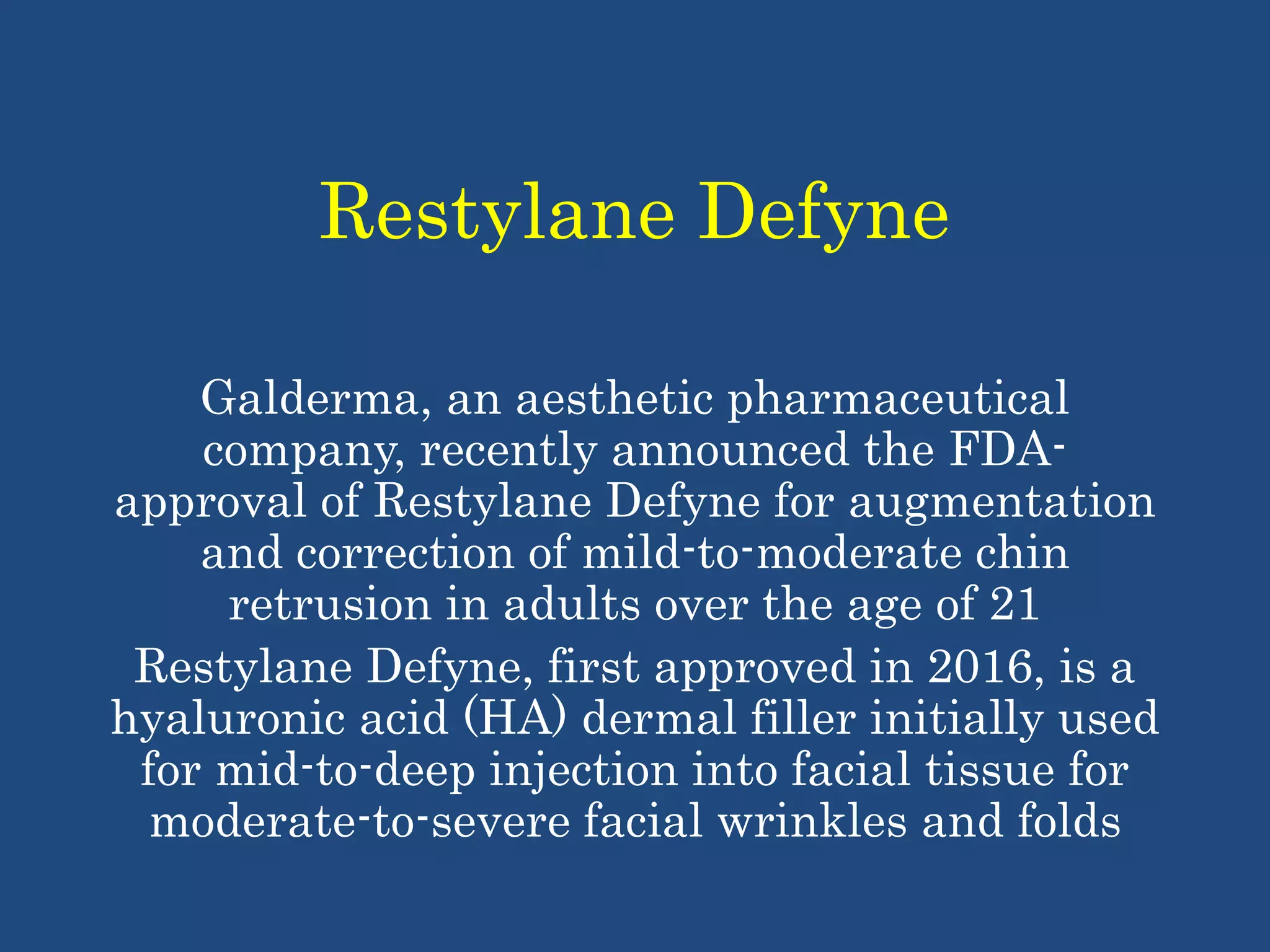 (Dr HA) FDA Approves Restylane Defyne for Chin Augmentation / Bs Võ ...