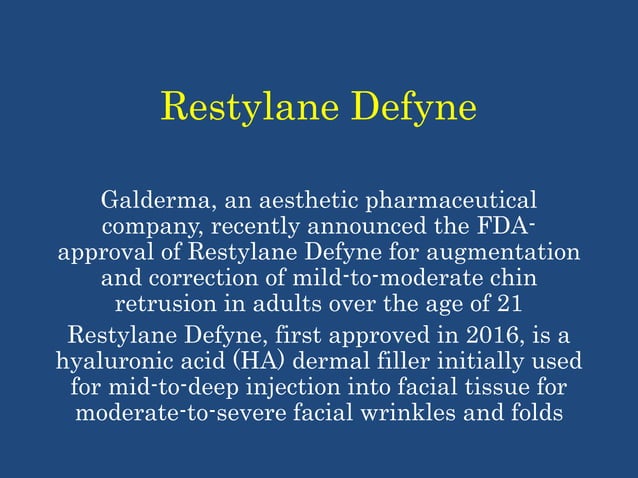 (Dr HA) FDA Approves Restylane Defyne for Chin Augmentation / Bs Võ ...