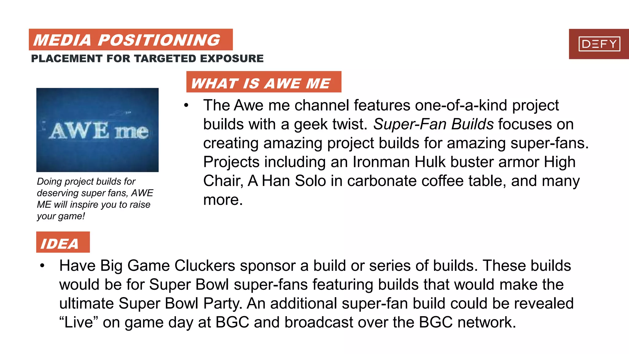 Defy proposal bgc, matt erickson | PPT