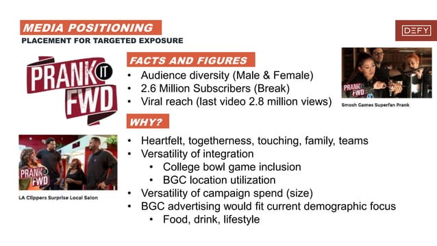 Defy proposal bgc, matt erickson | PPT