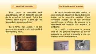Degaste en materiales y corrosion | PPTX