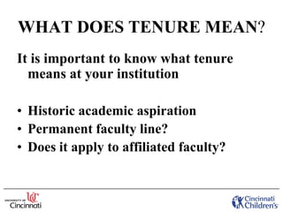 Securing Tenure | PDF