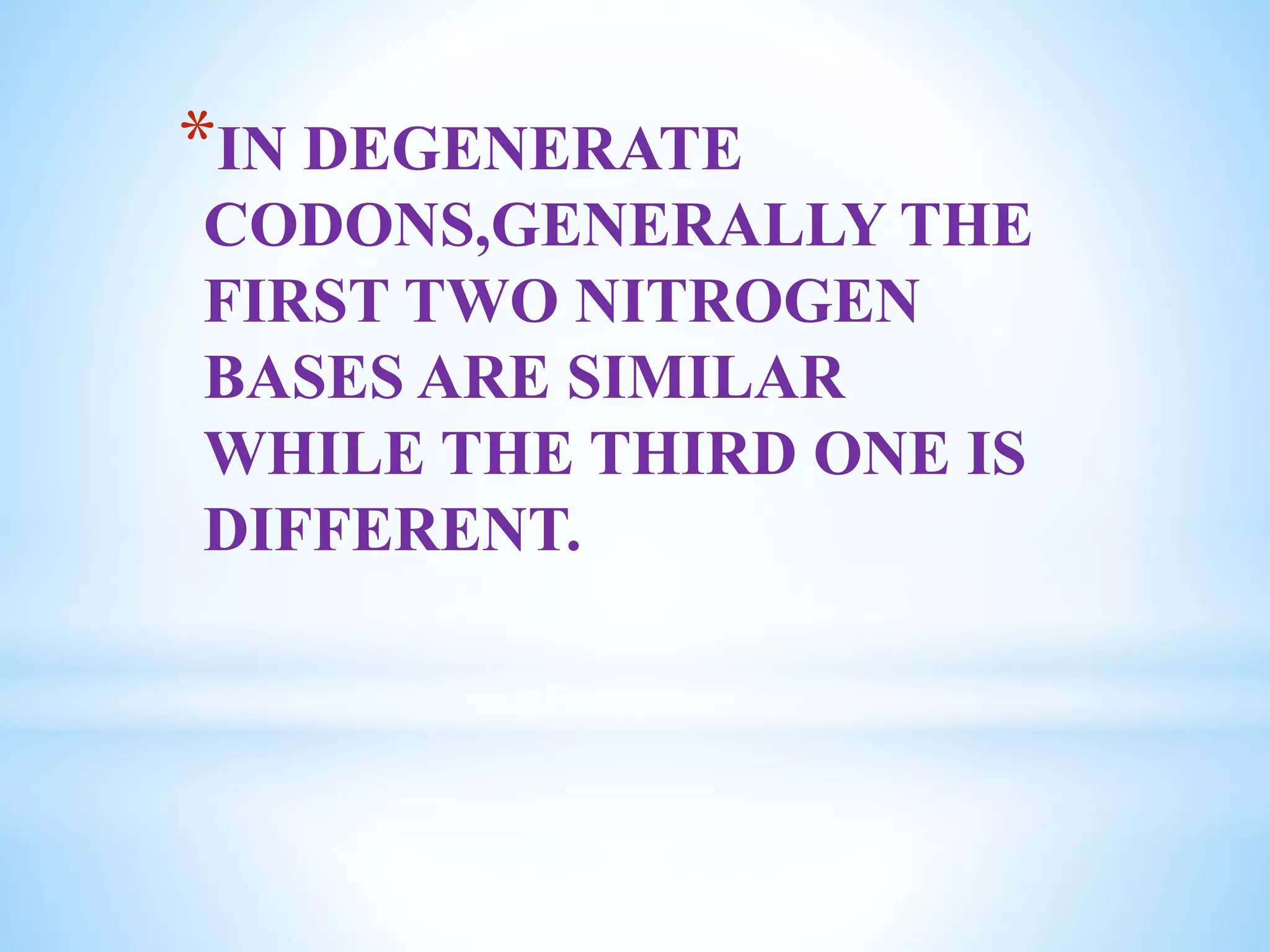 Degeneracy in genetic code | PPTX