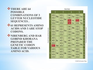 Degeneracy in genetic code | PPTX