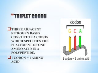 Degeneracy in genetic code | PPTX