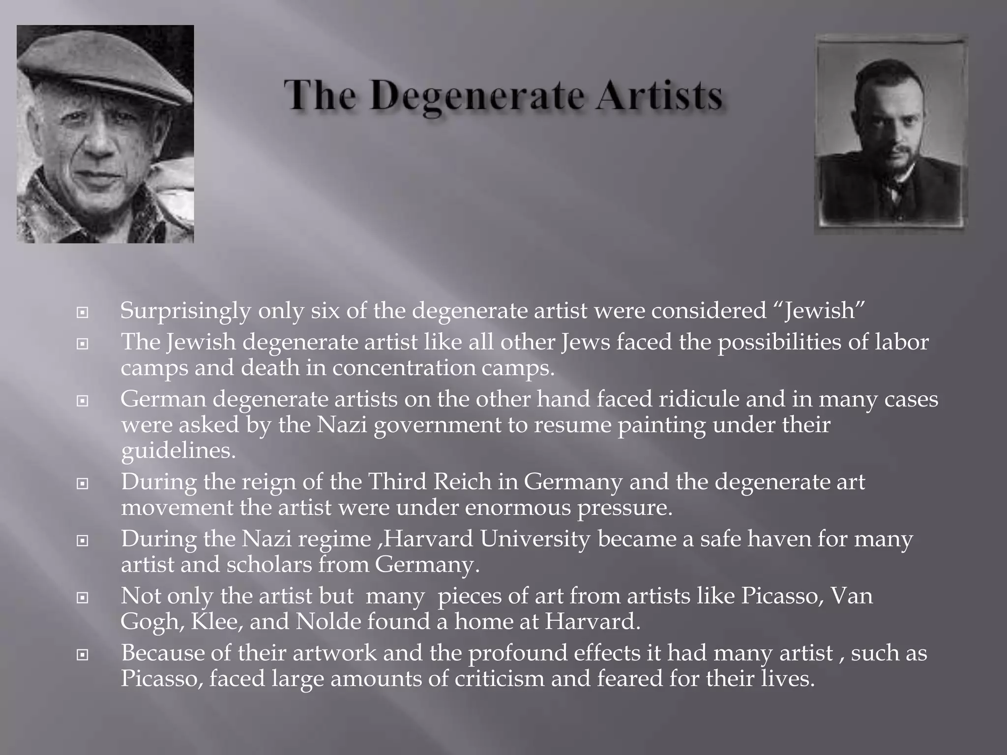 Degenerate Art Presentation | PPT