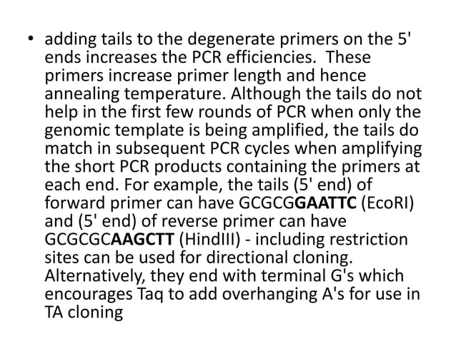 Degenerate primers | PPTX | Chemistry | Science