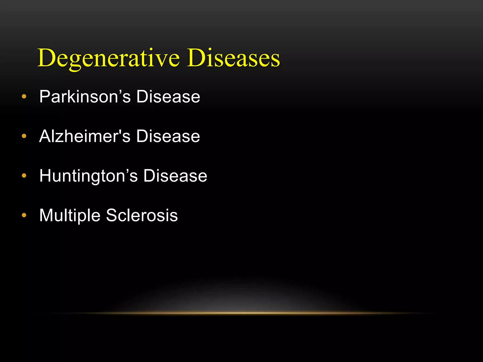 Degenerative Disorders | PPTX