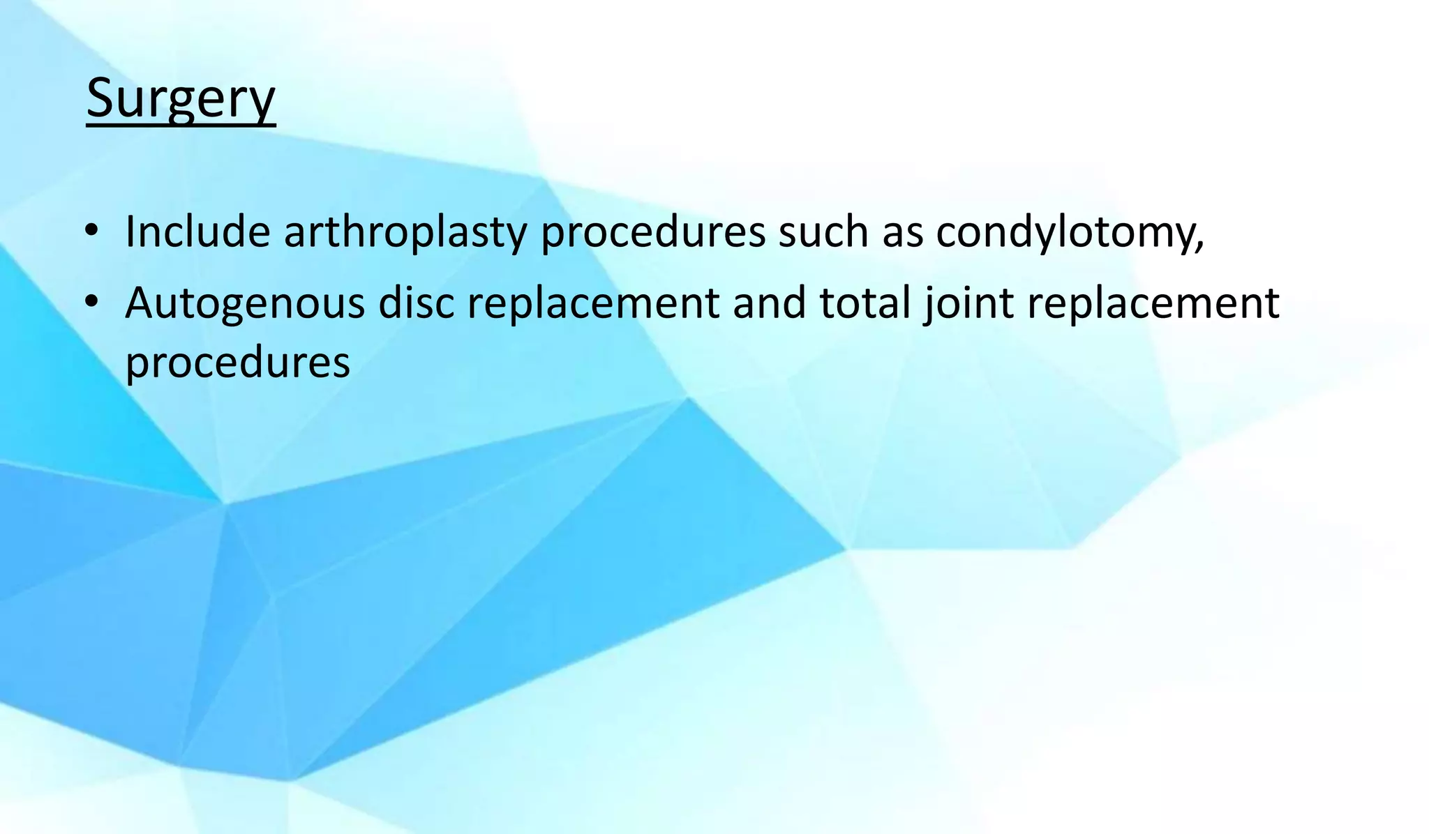 Degenerative joint disorders of temporomandibular joint | PPTX