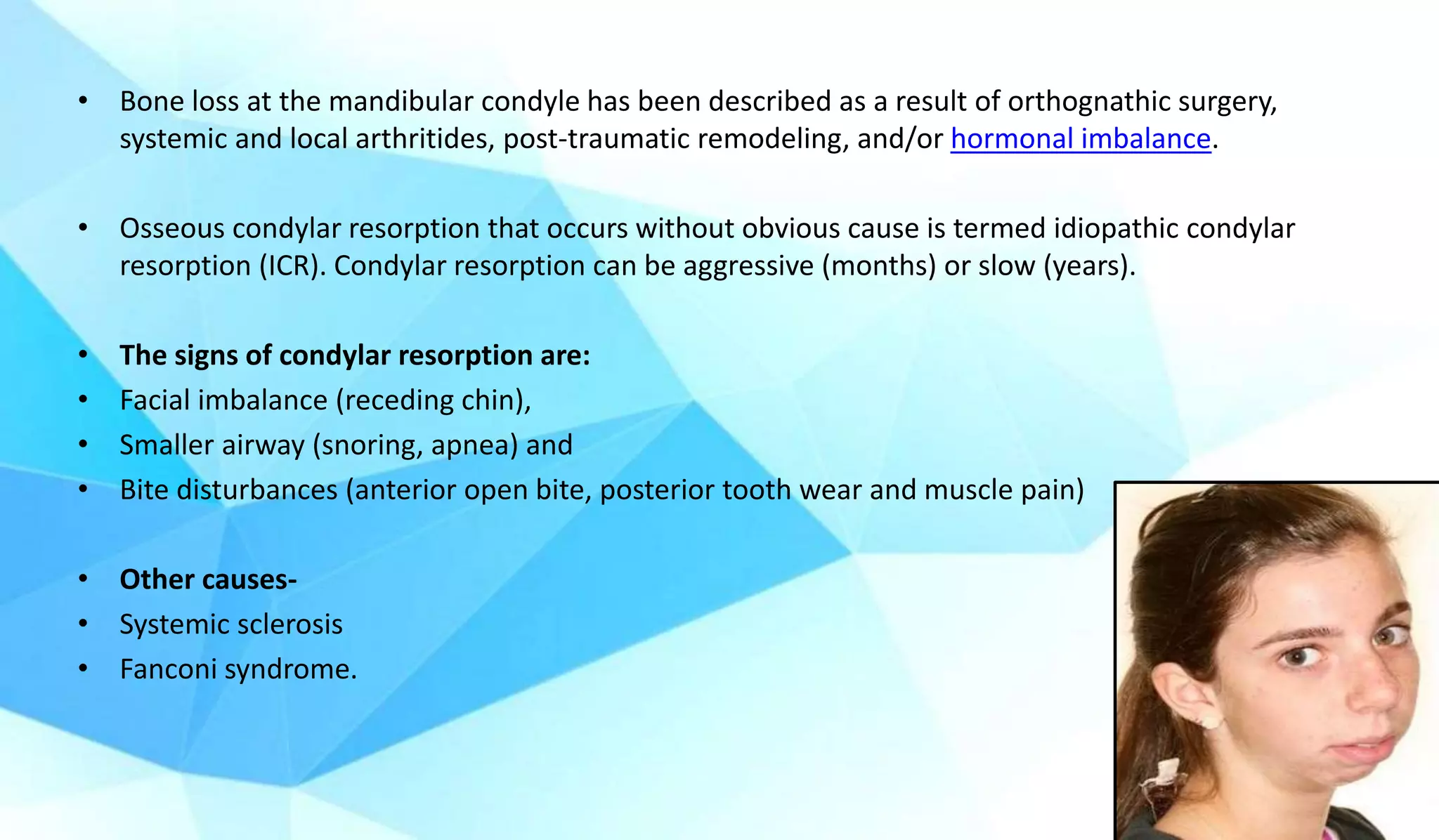 Degenerative joint disorders of temporomandibular joint | PPTX
