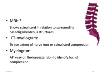 Degenerative spinal disorders | PPTX